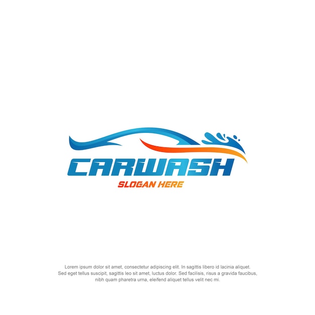 Vibrant Car Wash Logo with Swooshing Water Splash | Jiffy Designs