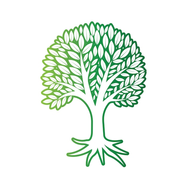 Vibrant Green Flourishing Tree Icon | Jiffy Designs