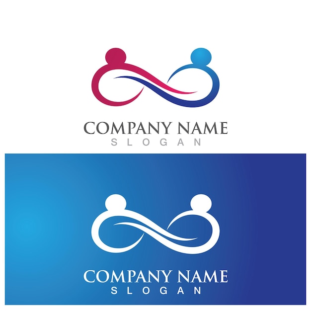 Vibrant Infinity Symbol with Stylized People Figures | Jiffy Designs