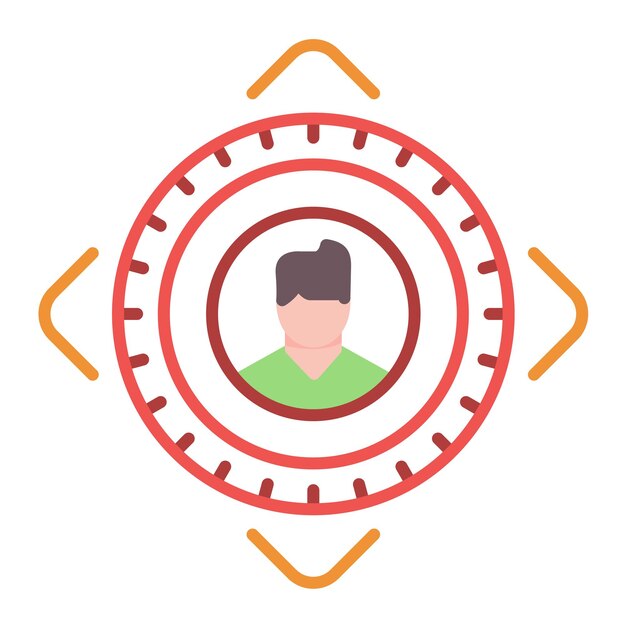 Circular Portrait Frame with Colorful Geometric Accents | Jiffy Designs