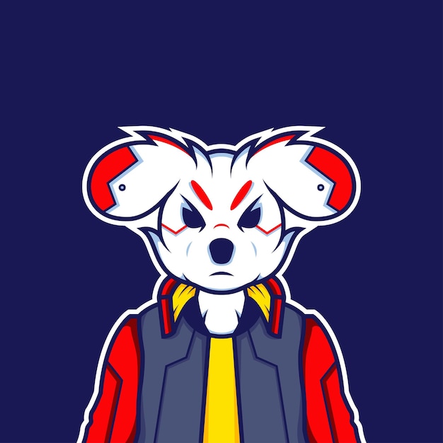 Fearsome Cartoon Mouse in Stylish Attire and Pose | Jiffy Designs