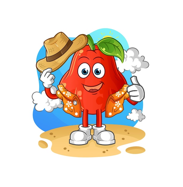 Vibrant Red Chili Pepper Character in Tropical Attire | Jiffy Designs