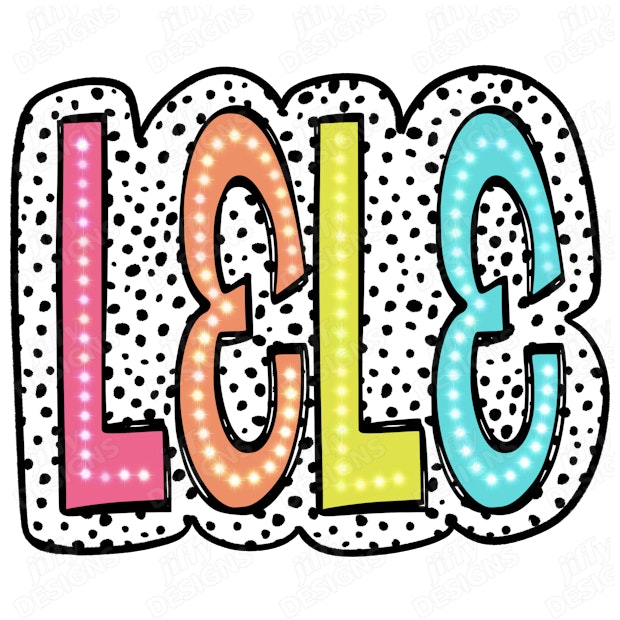 'LOLO' Playful Polka Dot Typography with Vibrant Multicolor Letters ...