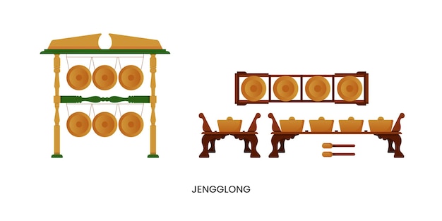 Vibrant Gong Display with Traditional Instruments | Jiffy Designs