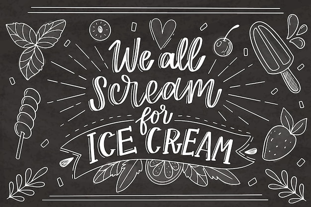 Whimsical Chalkboard Design Celebrates the Joy of Ice Cream | Jiffy Designs