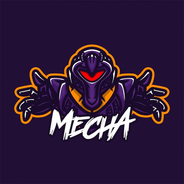 Powerful Mecha Warrior Mascot Emblem with Vibrant Details | Jiffy Designs