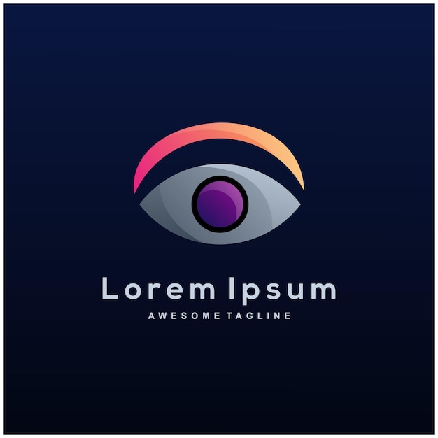 Vibrant Eye-Shaped Logo with Gradient Hues and Tagline | Jiffy Designs