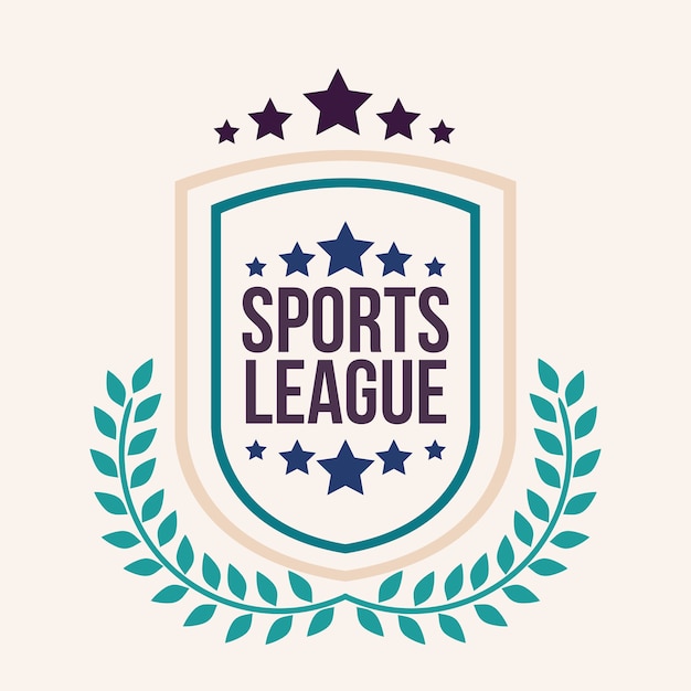 Prestigious Sports League Emblem with Laurel Wreath | Jiffy Designs