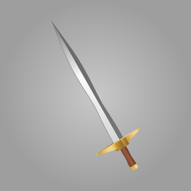 Majestic Longsword with Gleaming Golden Hilt and Blade | Jiffy Designs