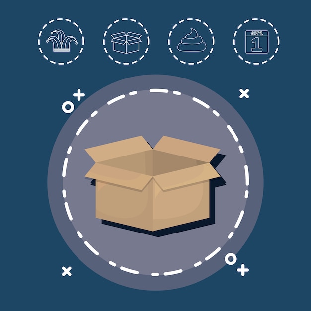 Versatile Collection of Illustrated Icons and Open Box Design | Jiffy ...