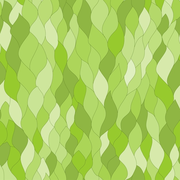 Seamless Pattern of Overlapping Green and White Leaf Shapes | Jiffy Designs