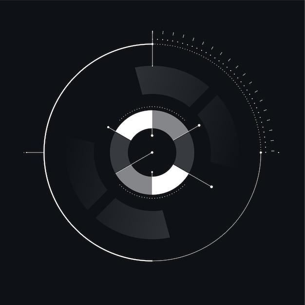 Minimalist Radar Display with Concentric Circles and Crosshairs | Jiffy ...