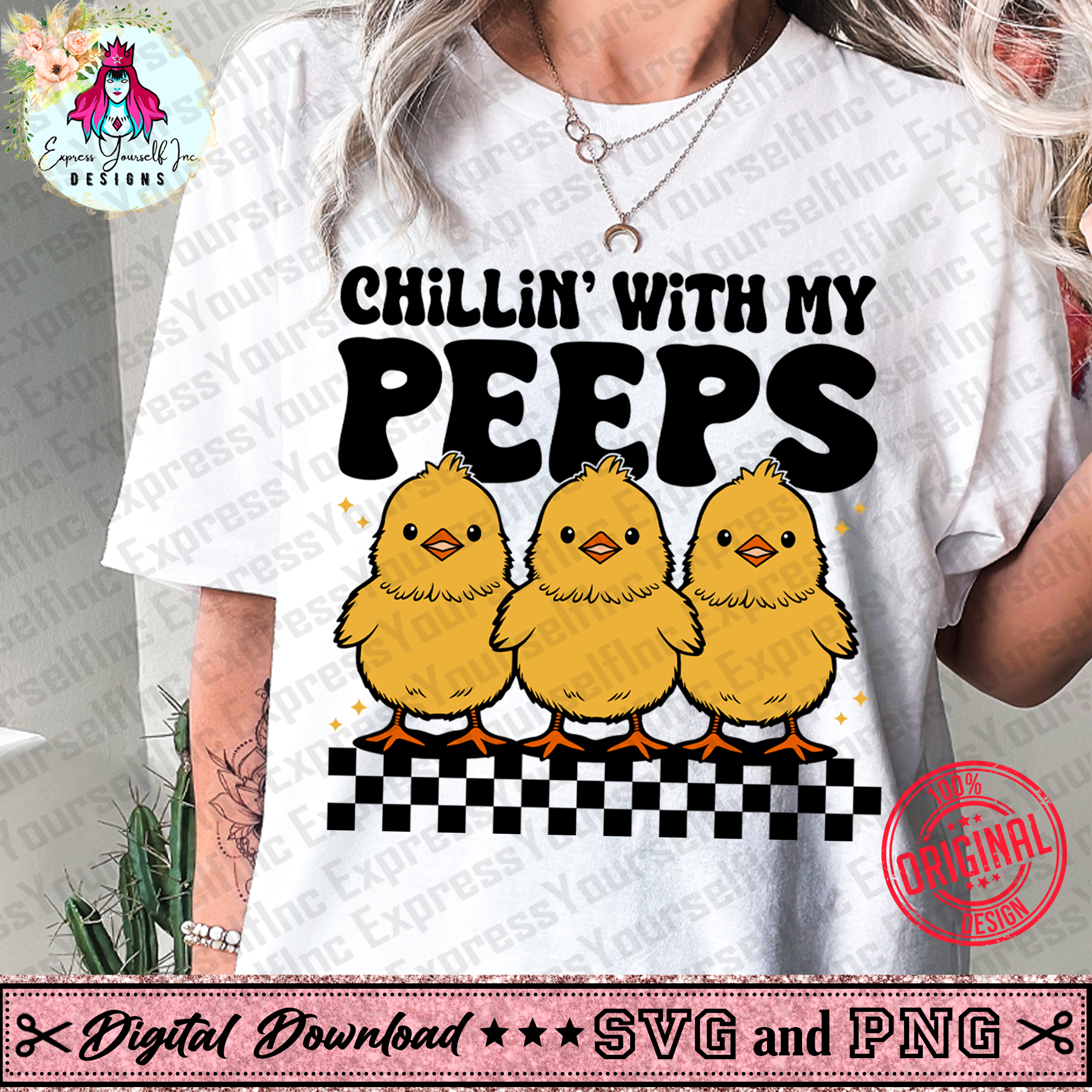 Chillin with my Peeps SVG, Easter Svg, Easter chick Svg, Easter Shirt ...