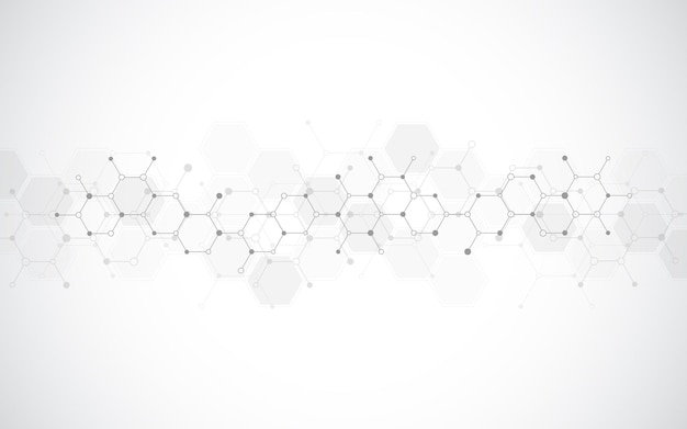 Interconnected Hexagonal Molecular Structures in Minimalist Design ...