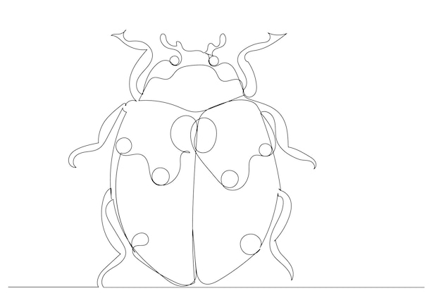 Whimsical Ladybug Silhouette with Intricate Details | Jiffy Designs