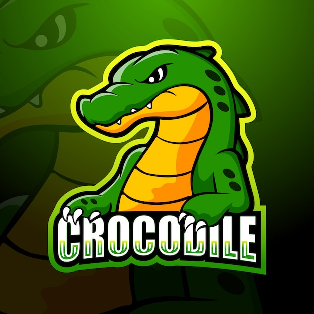 Vibrant Crocodile Mascot Illustration with Bold Lettering | Jiffy Designs