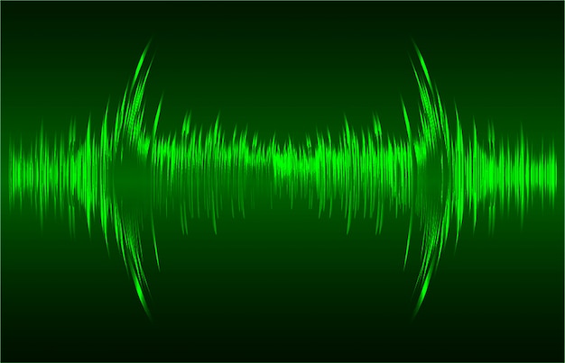 Vibrant Green Sound Waves Pulsating Rhythmically | Jiffy Designs
