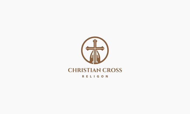 Elegant Christian Cross Symbol with Calligraphic Text | Jiffy Designs