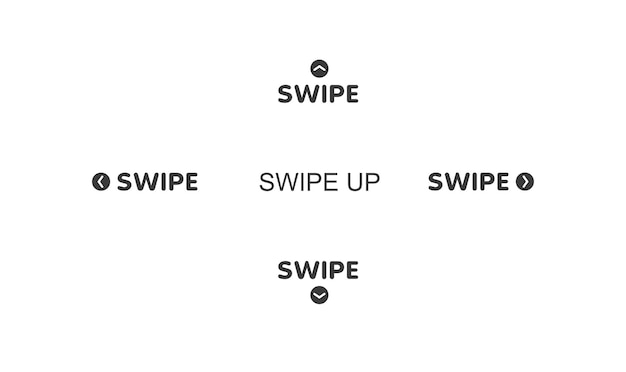 Minimalist Black and White Swipe Gesture Icons | Jiffy Designs