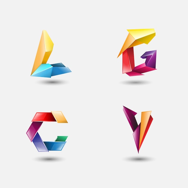 Vibrant Geometric Shapes in Striking Origami-Inspired Design | Jiffy ...