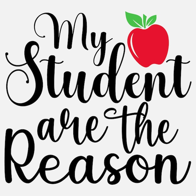 Vibrant Apple and Inspiring Handwritten Student Motto | Jiffy Designs