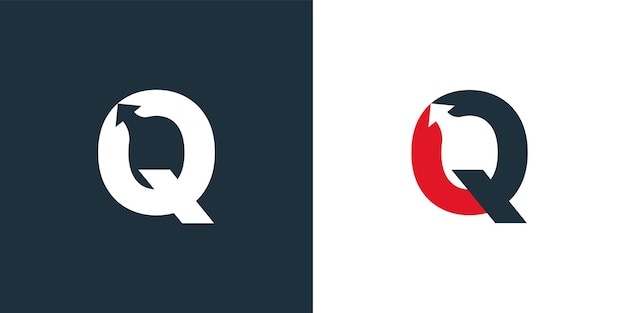 Minimalist Letter Q with Stylized Arrow Shapes | Jiffy Designs