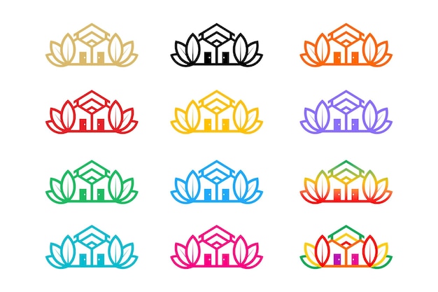 Vibrant Lotus Flower Symbols in Diverse Colors and Styles | Jiffy Designs