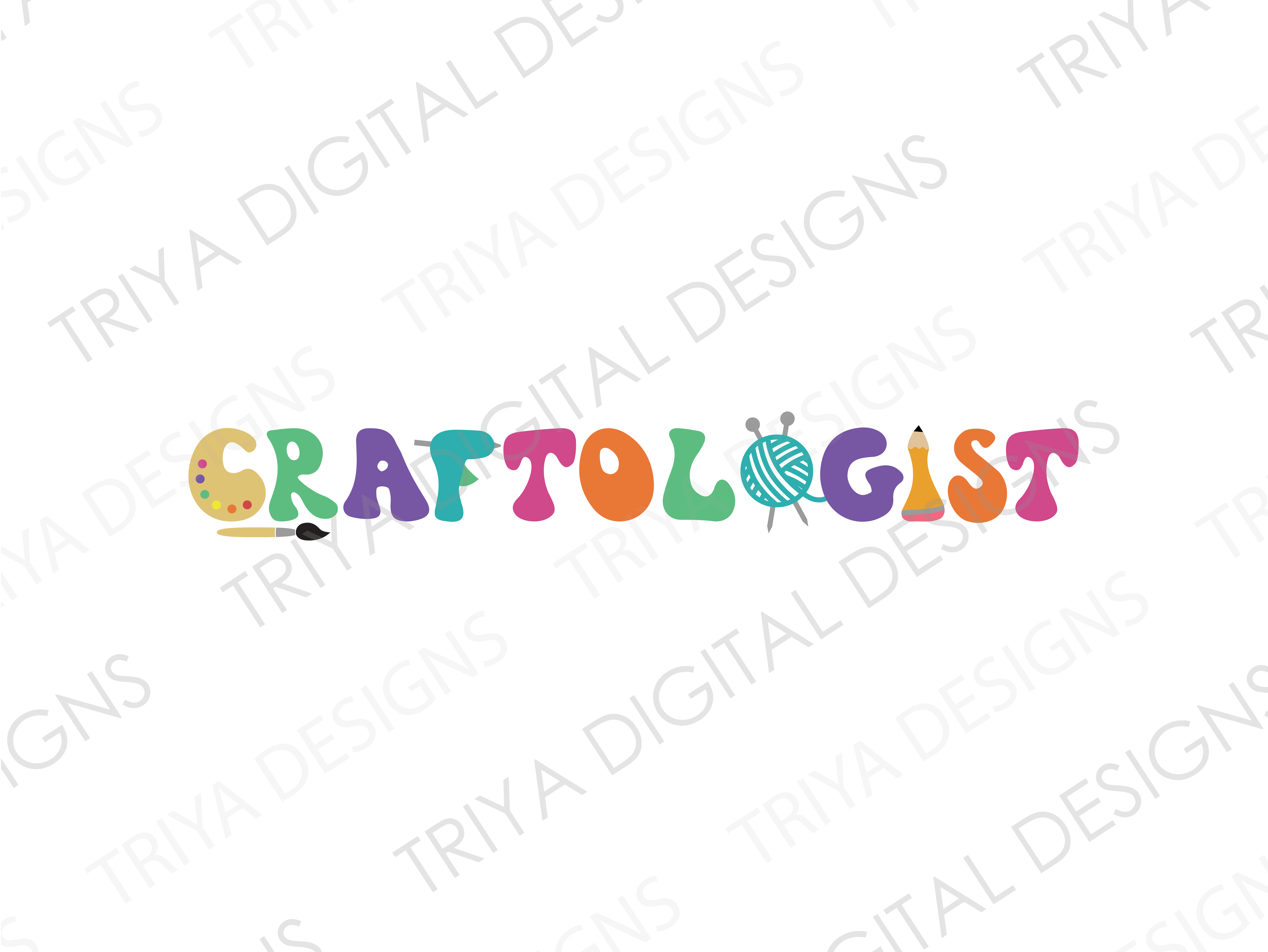 'Craftologist' Playful Typography with Crafting Elements | Jiffy Designs
