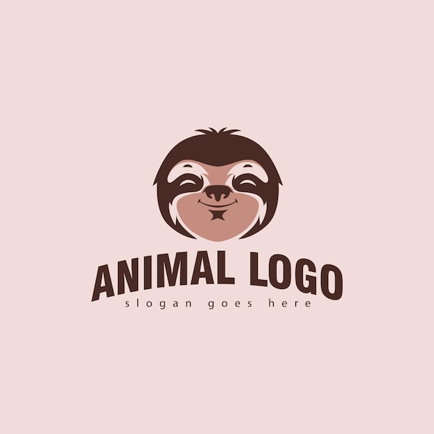 Adorable Sloth Face Logo with Playful Typography | Jiffy Designs
