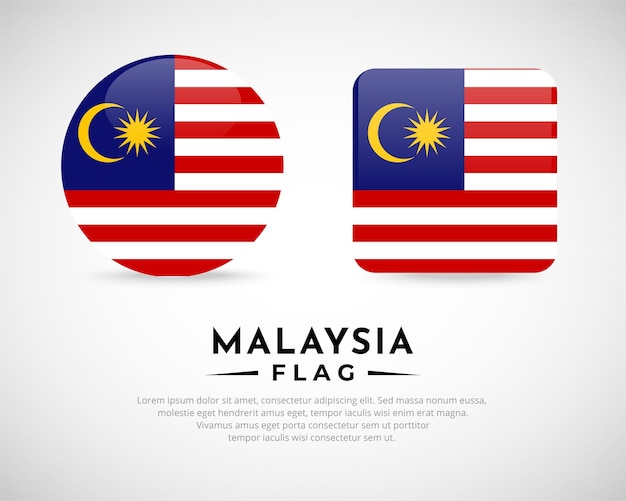 Vibrant Malaysian National Flag Design with Crescent and 14 Stars ...