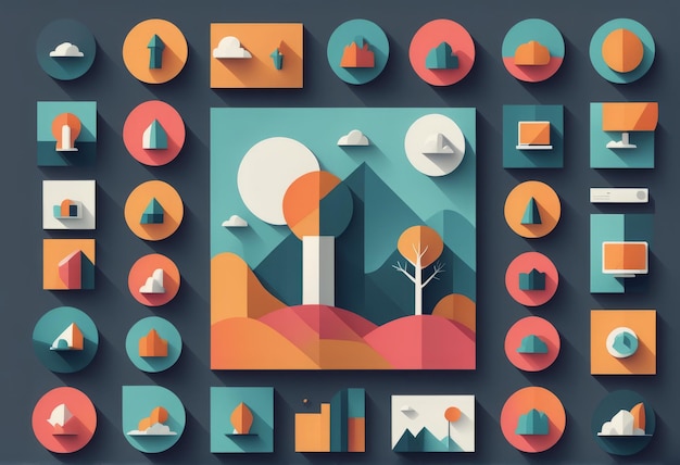 Captivating Collection of Abstract Landscape Illustrations | Jiffy Designs