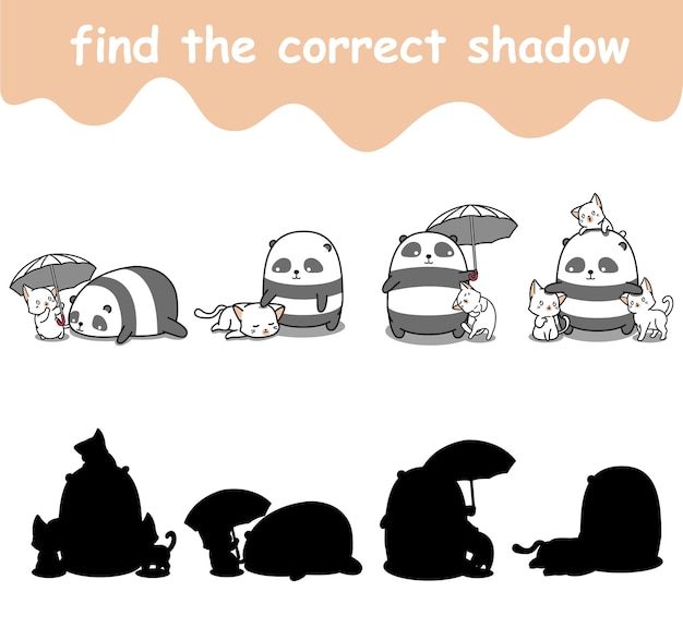 Adorable Panda Shadows: Match the Cute Creatures | Jiffy Designs