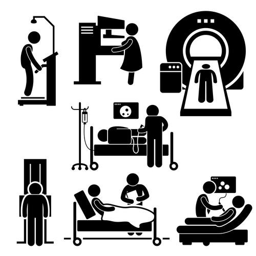 Hospital Medical Checkup Screening Diagnosis Diagnostic Stick Figure ...