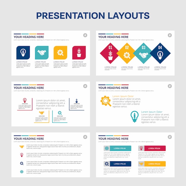 Vibrant Presentation Layouts with Geometric Shapes and Icons | Jiffy ...