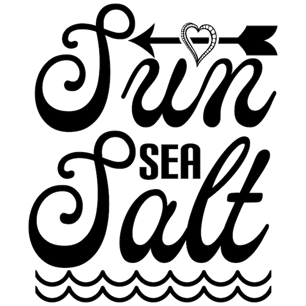 Whimsical Seaside Lettering with Heart-Shaped Arrow Accent | Jiffy Designs
