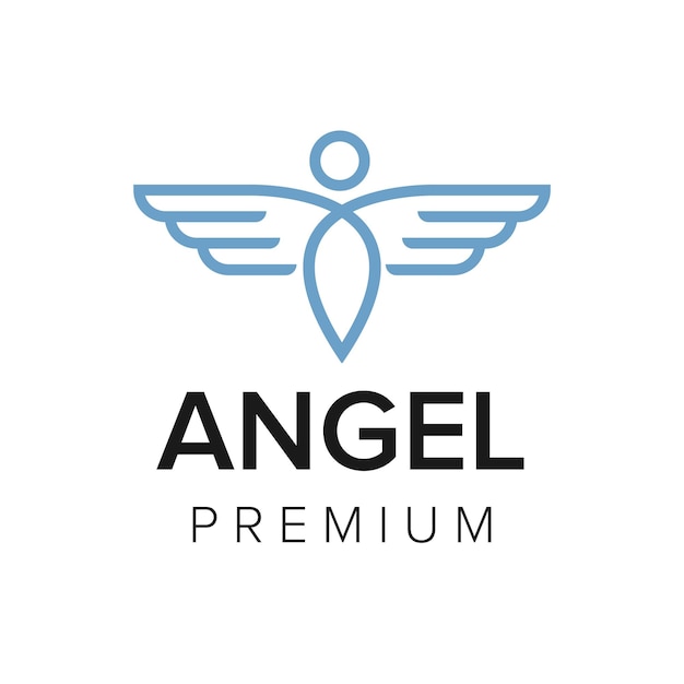 Elegant Angelic Emblem with Ethereal Wings and Halo | Jiffy Designs