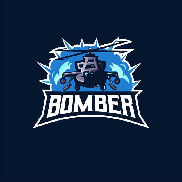 Powerful Bomber Mascot Logo with Fierce Aircraft | Jiffy Designs