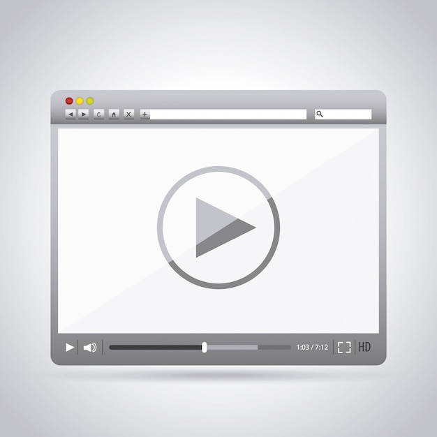 Minimalistic Video Player Interface with Play Button Icon | Jiffy Designs