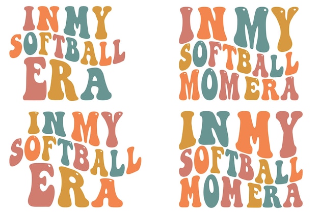Vibrant Softball Lettering with Retro Style Design | Jiffy Designs