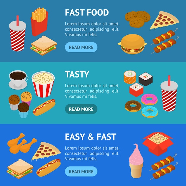 Vibrant Fast Food Icons Showcase Diverse Culinary Delights | Jiffy Designs