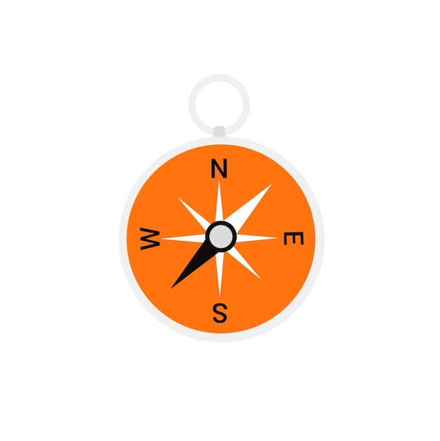Vibrant Orange Compass Icon Pointing to Adventure | Jiffy Designs