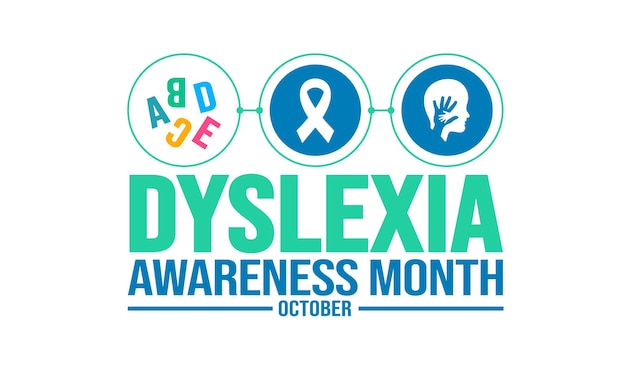 Colorful Symbols and Text Celebrating Dyslexia Awareness Month | Jiffy ...