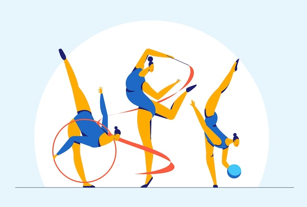 Vibrant Acrobatic Performers Showcasing Dynamic Movements | Jiffy Designs