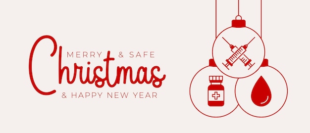 Festive Christmas Greetings with Medical Symbols and Ornaments | Jiffy ...