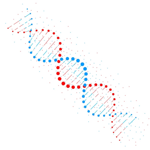 Vibrant DNA Helix Illustration with Interconnected Dots | Jiffy Designs
