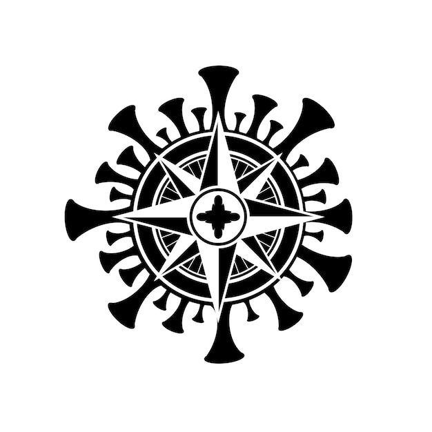 Striking Compass Motif in Monochrome Design | Jiffy Designs
