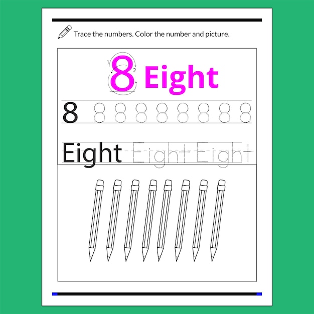 Playful Number Tracing and Coloring Worksheet for Children | Jiffy Designs