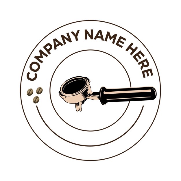 Vintage Coffee Roaster Logo with Espresso Machine | Jiffy Designs