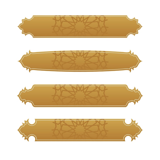 Elegant Golden Ornamental Banners with Floral Patterns | Jiffy Designs