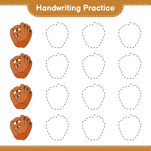 Handwriting Practice with Baseball Glove Shapes | Jiffy Designs